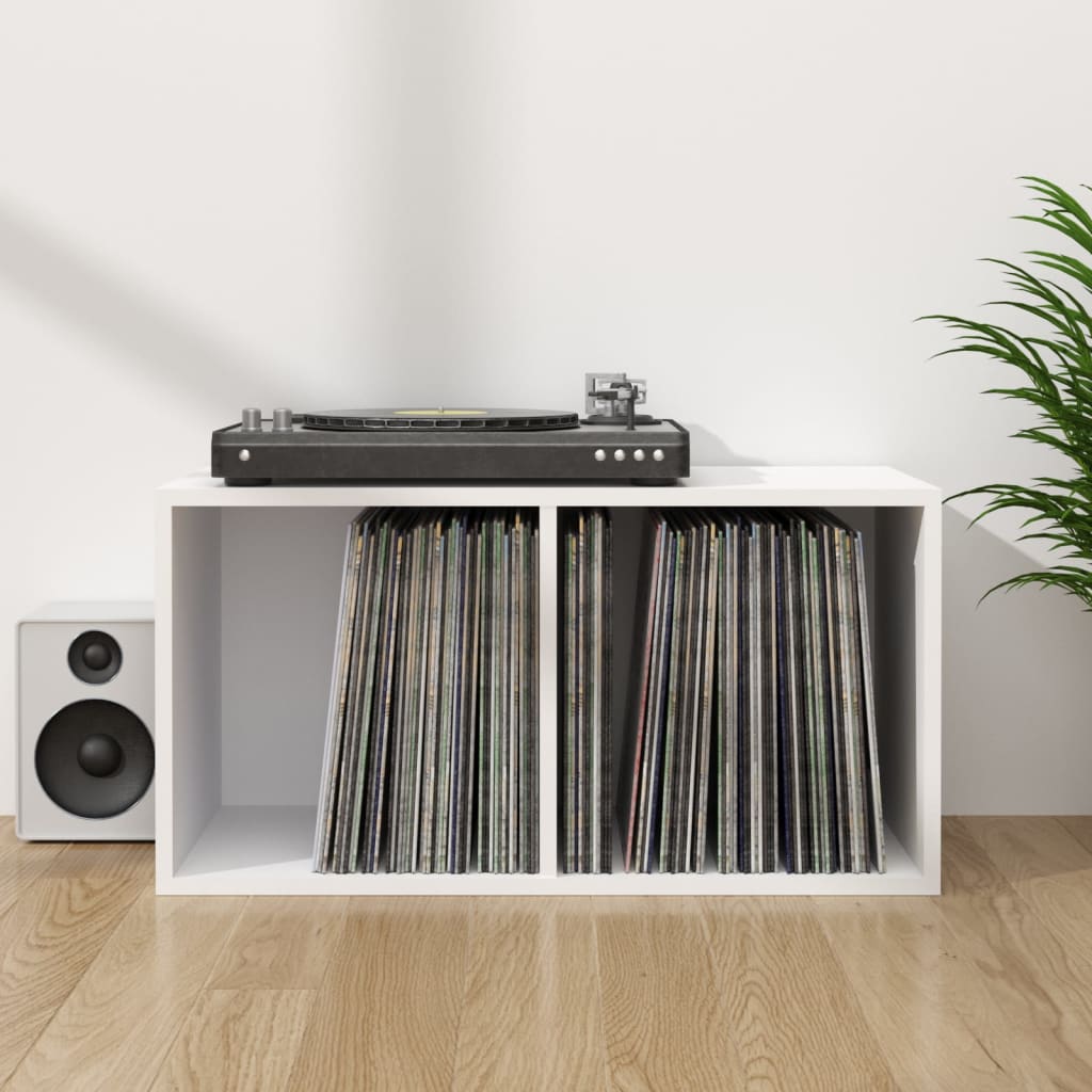 Vinyl Storage Box White 71x34x36 cm Engineered Wood - www ...