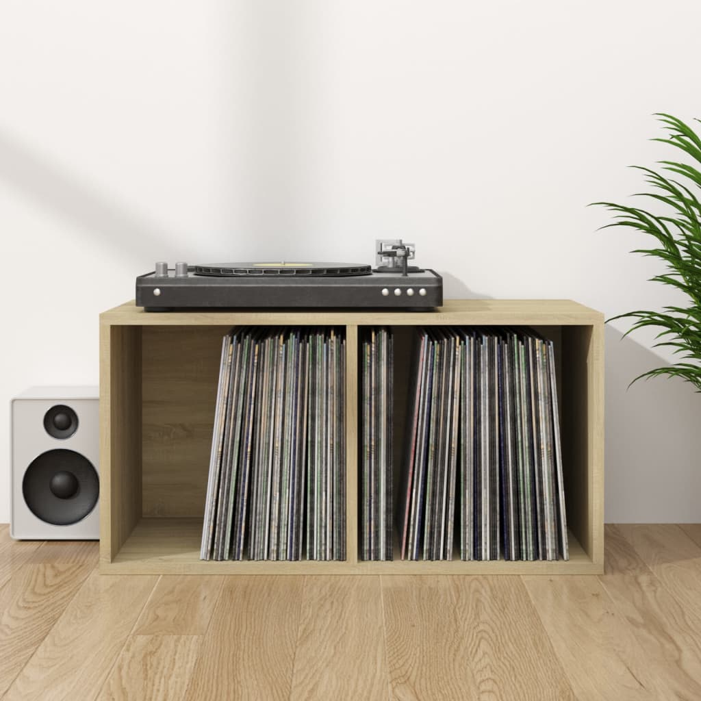Vinyl Storage Box Sonoma Oak 71x34x36 cm Engineered Wood - www ...